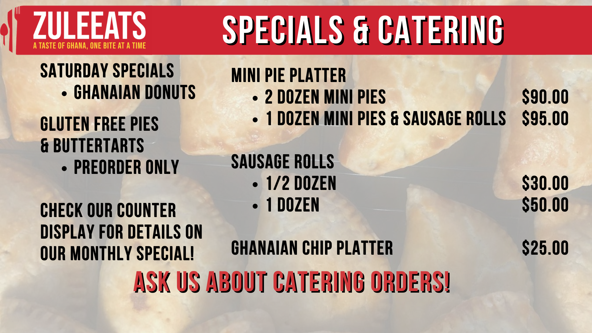Menu | Zuleeats | Windsor, Ontario | Zuleeats